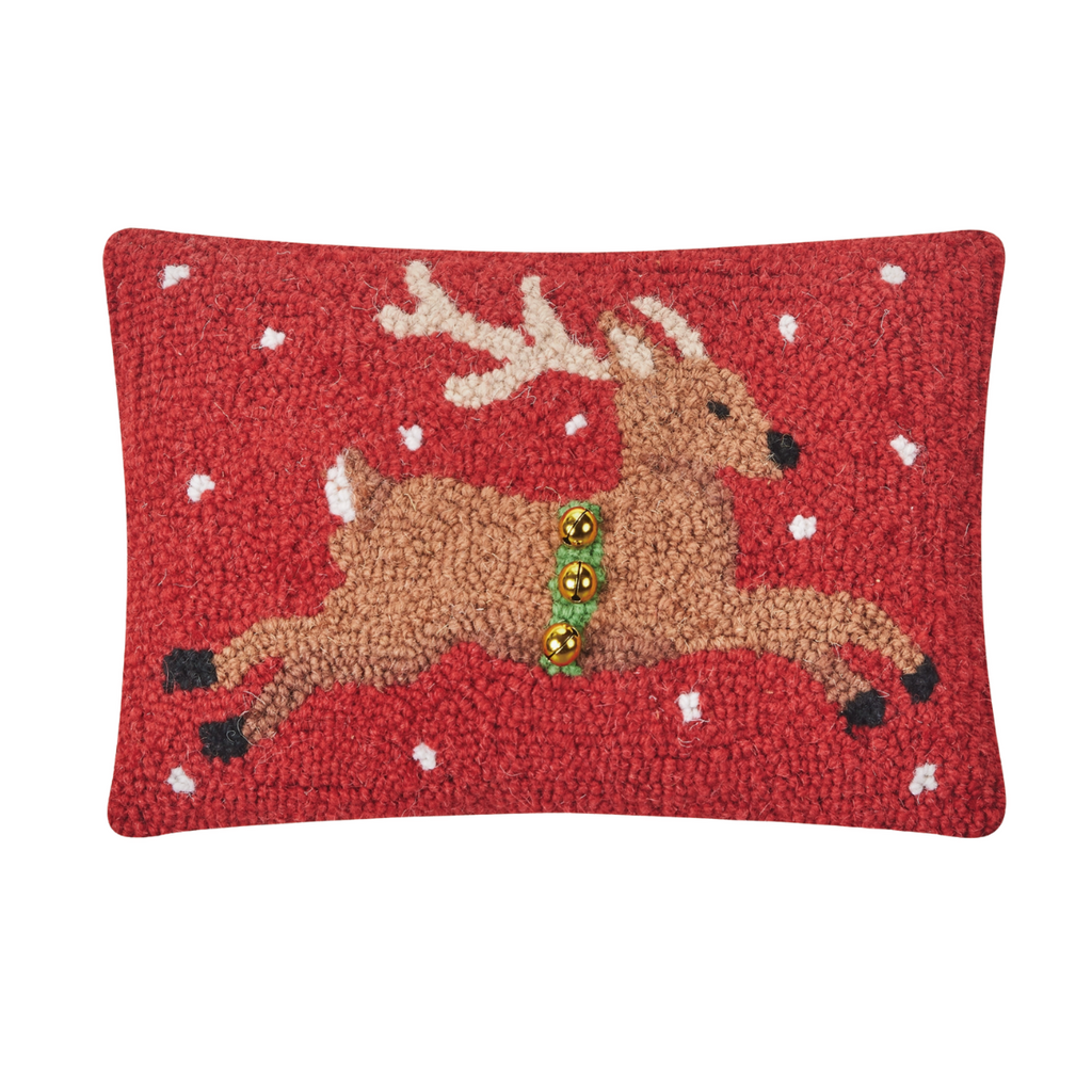 Reindeer with Jingle Bells Hook Pillow – Bene Gifts Hollister
